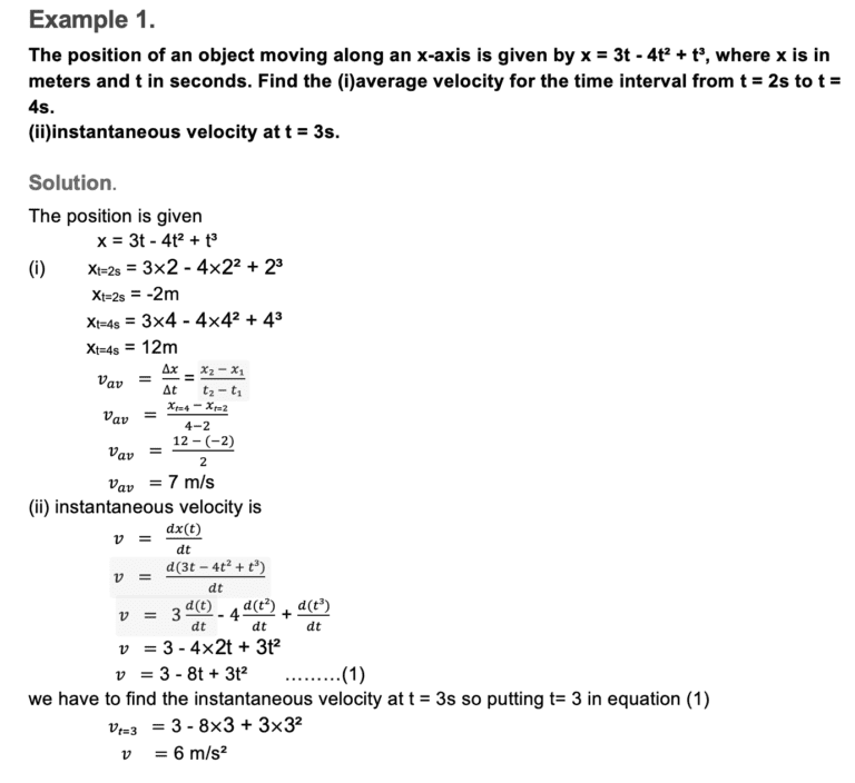Instantaneous Velocity: Definition and examples - ScienceQuery