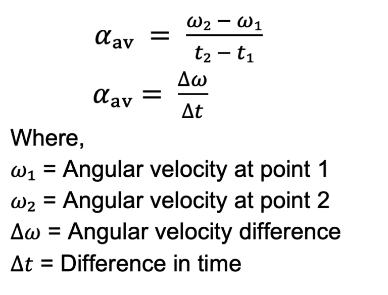 Formula for angular acceleration - ScienceQuery