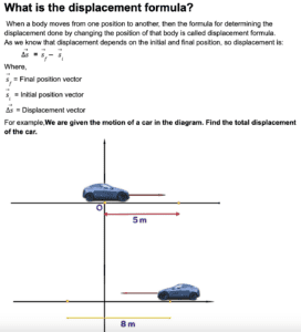 Displacement formula: Derivation and examples - Science Query