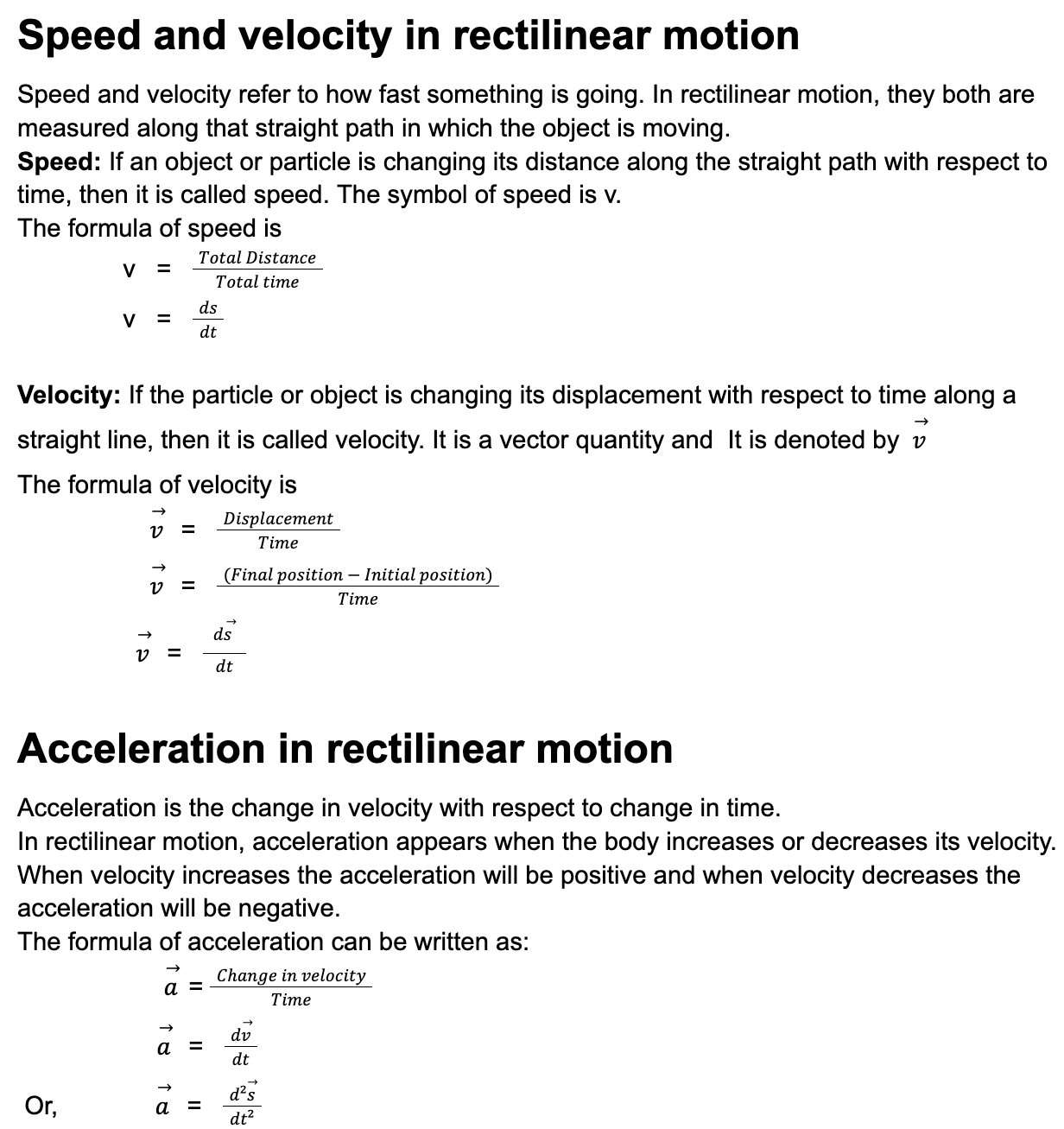 What is Rectilinear motion? - ScienceQuery
