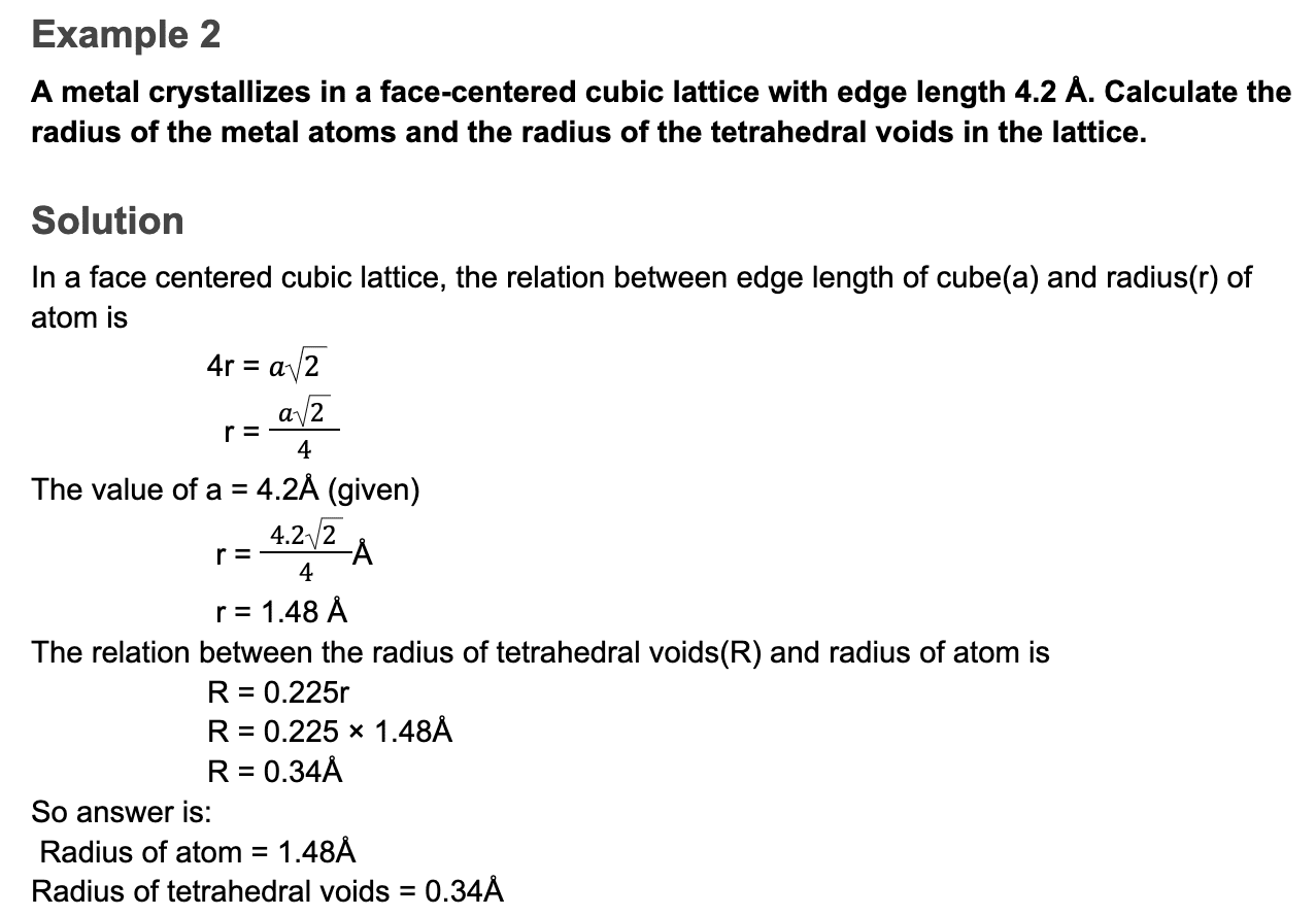 Tetrahedral voids: Structures and types - ScienceQuery